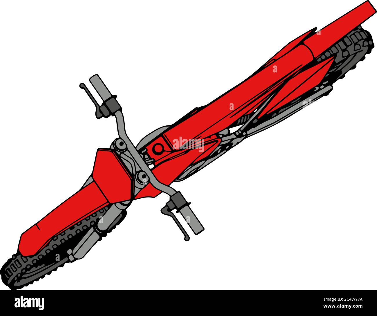 red motorcycle vector on a white background Stock Vector Image & Art ...