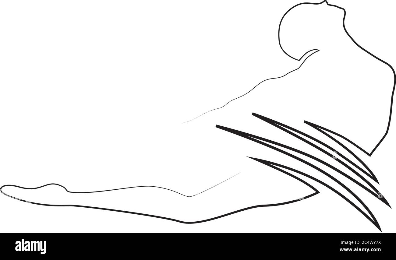 ballerina, line art style illustration Stock Vector Image & Art - Alamy
