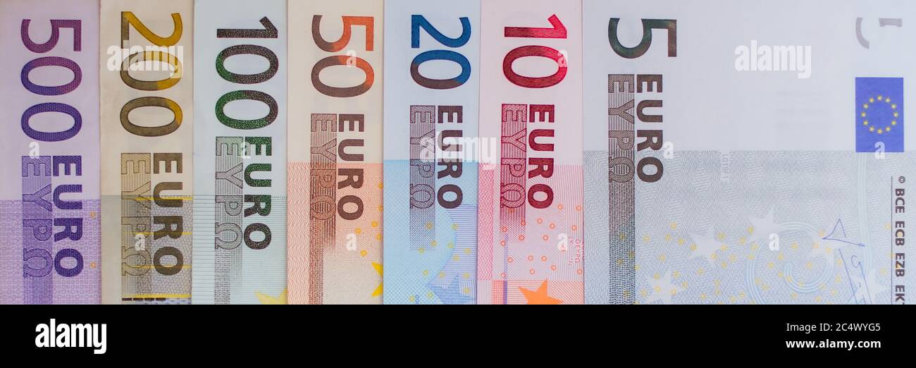 fund of banknotes from different countries and different values Stock ...