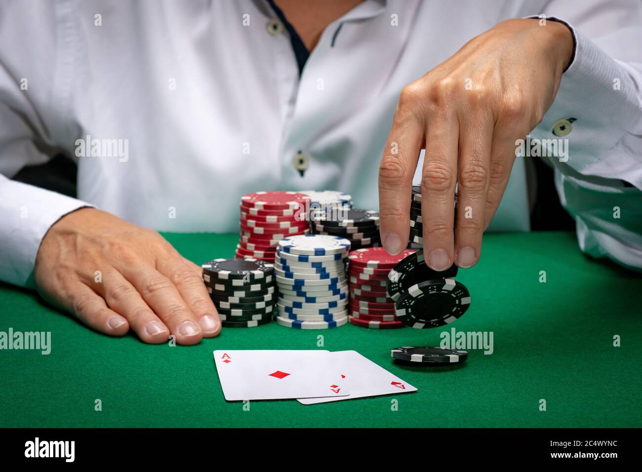 Poker chips closeup hi-res stock photography and images - Alamy