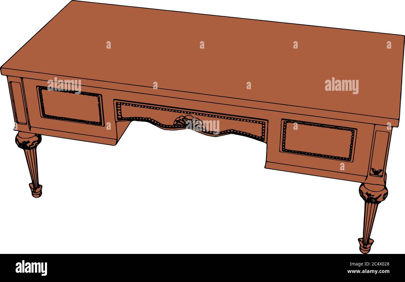 brown writing desk vector Stock Vector Image & Art - Alamy