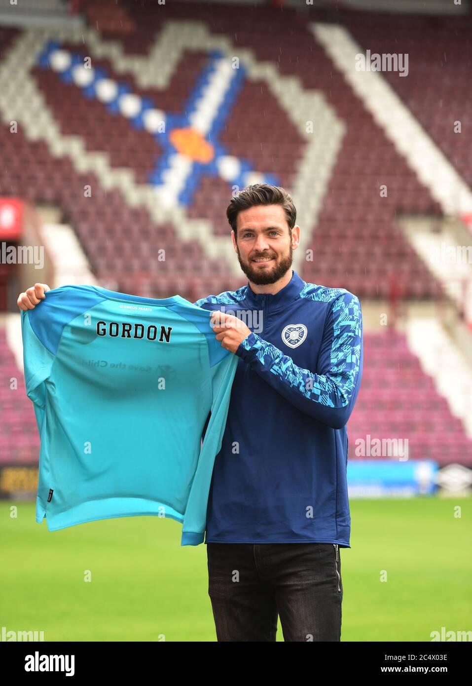 Tynecastle Park, Edinburgh Scotland.UK.29th June 20. Hearts New Signing ...