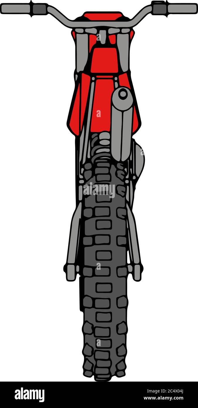 red motorcycle vector on a white background Stock Vector Image & Art ...