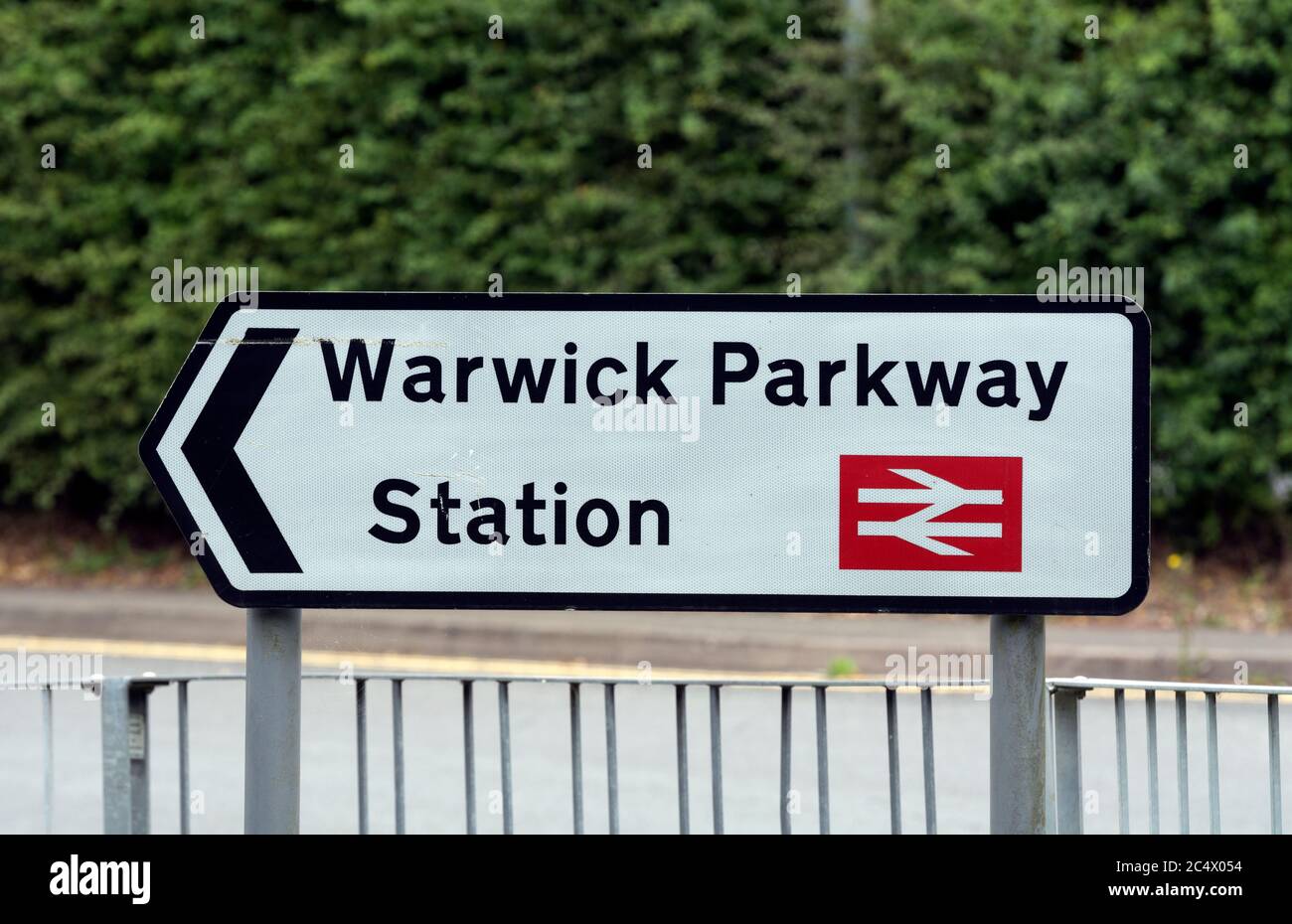 Warwick Parkway Station sign, Warwickshire, UK Stock Photo - Alamy