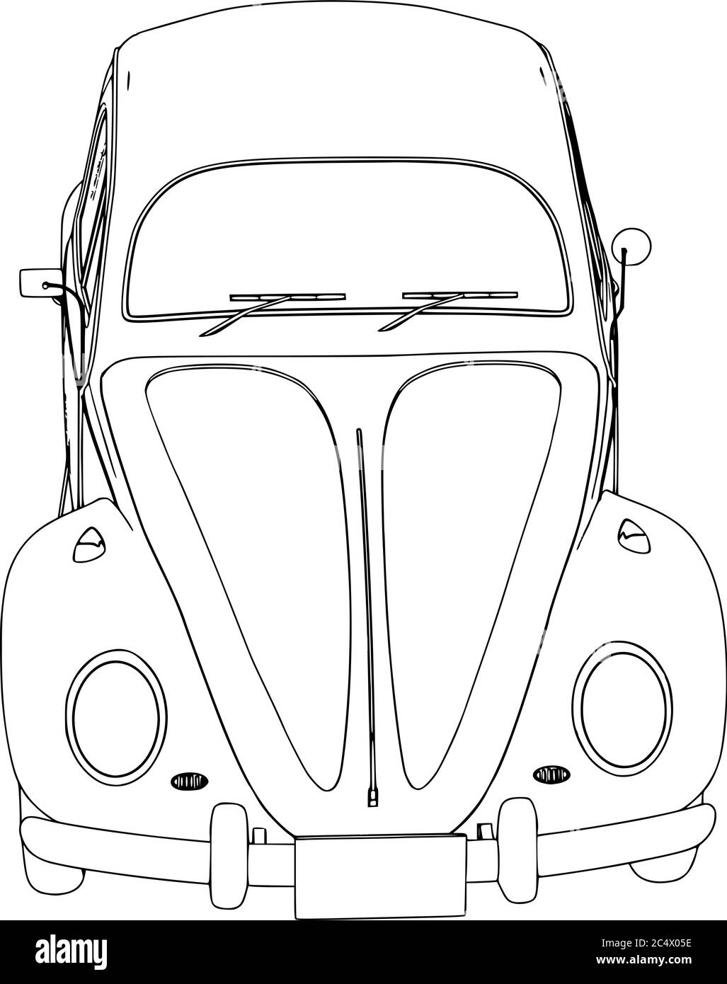 sketch retro car vector Stock Vector Image & Art - Alamy