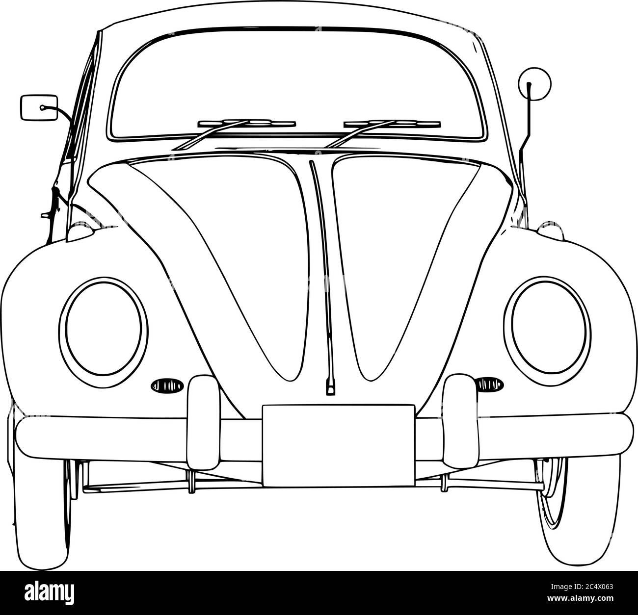 sketch retro car vector Stock Vector Image & Art - Alamy