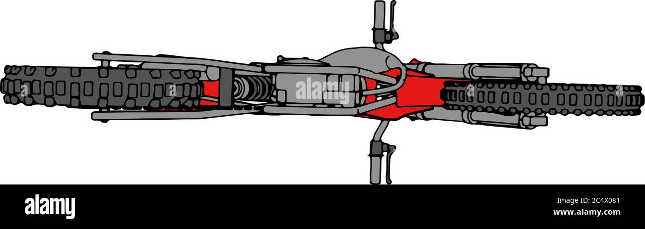 red motorcycle vector on a white background Stock Vector Image & Art ...