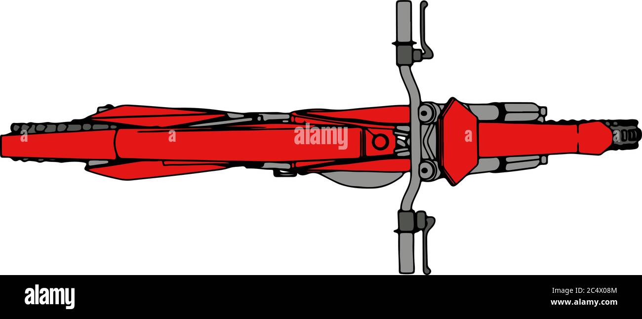 red motorcycle vector on a white background Stock Vector Image & Art ...