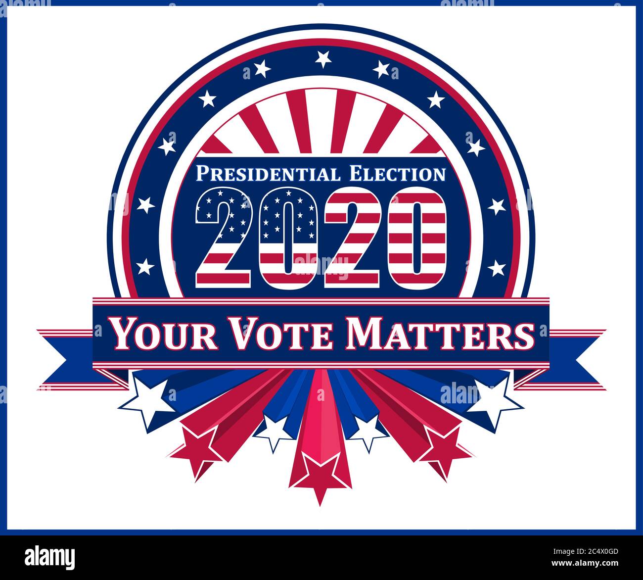 Vector illustration usable for the US Presidential Election 2020 Stock ...