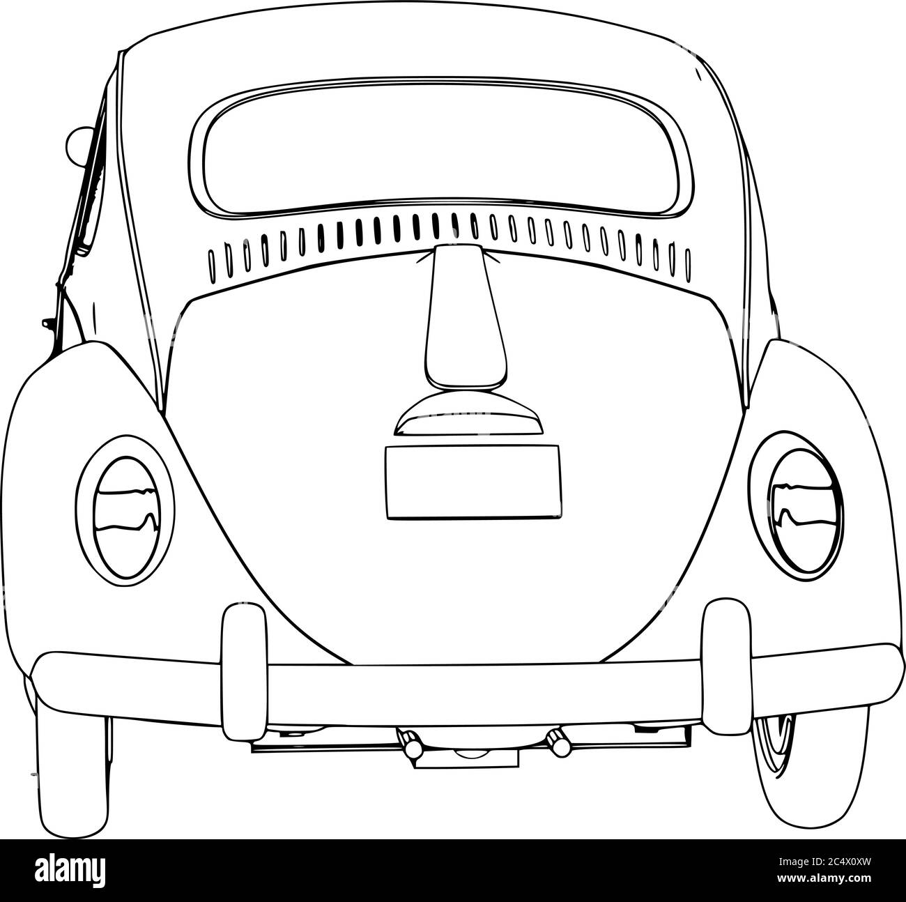sketch retro car vector Stock Vector Image & Art - Alamy