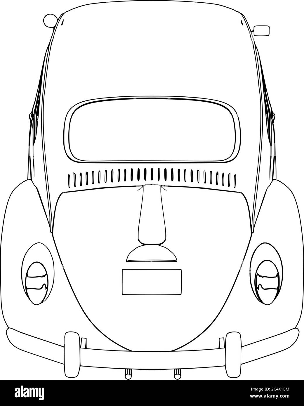 sketch retro car vector Stock Vector Image & Art - Alamy