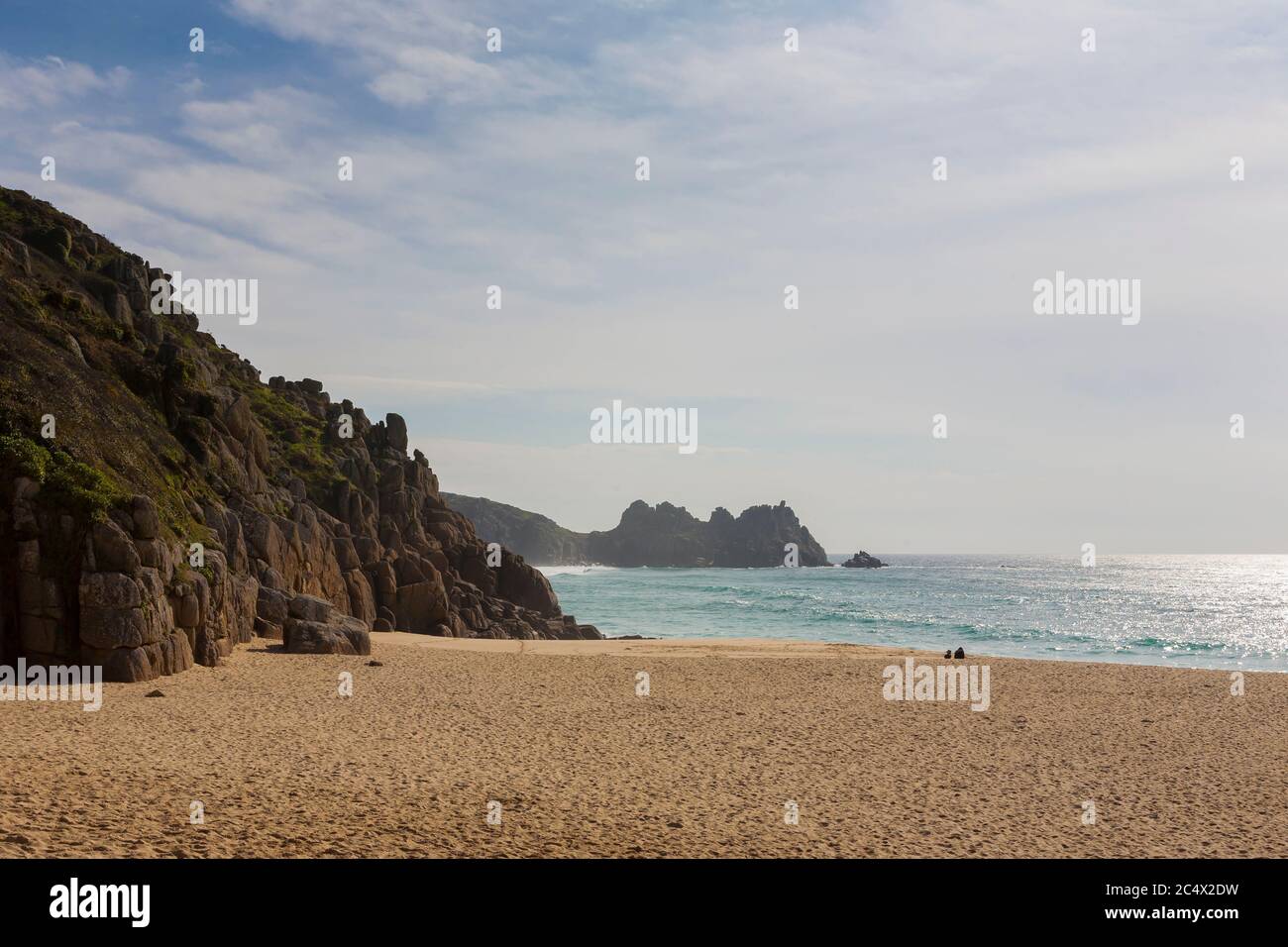 Porthcurno Bay, Penwith Peninsula, Cornwall, UK Stock Photo - Alamy