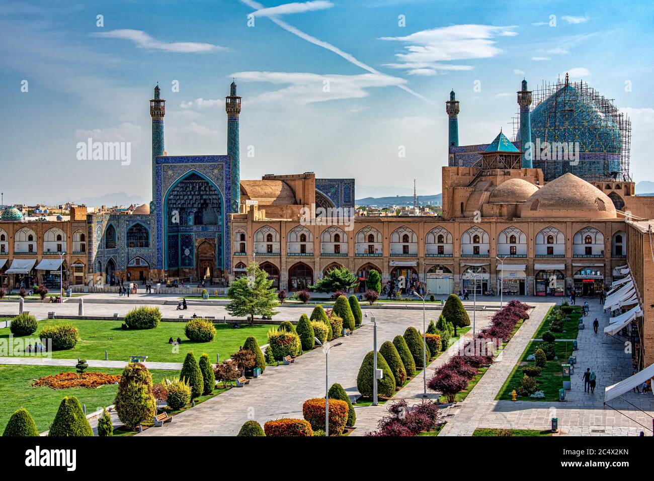 Imam Mosque at Naqsh-e Jahan Square from Ali Qapu Palace terrace ...