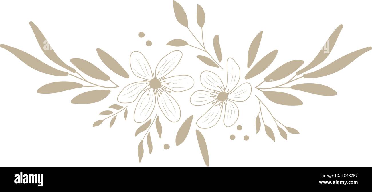 golden flowers, vector Stock Vector Image & Art - Alamy