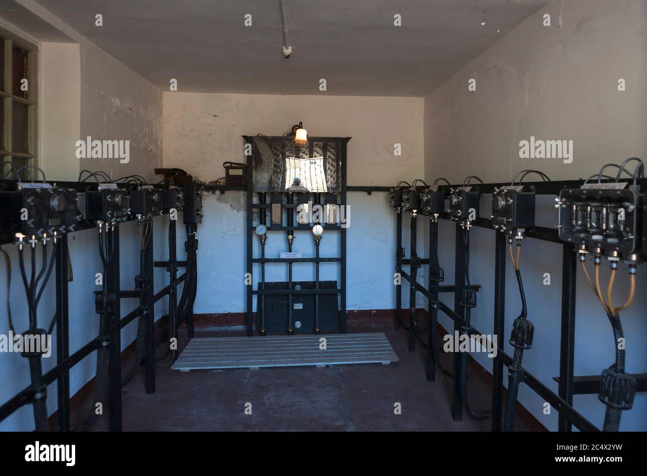 Interior of the Cable Hut, Telegraph Museum, Porthcurno, Cornwall ...