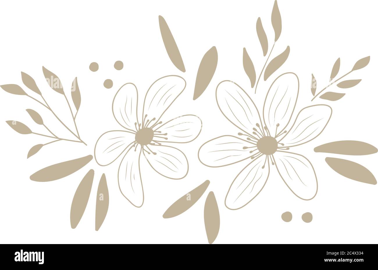 golden flowers, vector Stock Vector Image & Art - Alamy