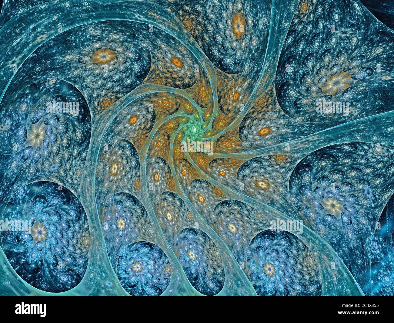 Abstract Spiral Flame Fractal Art Stock Photo - Alamy