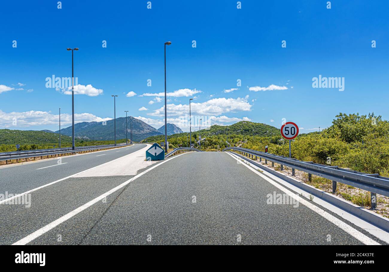 Small road junction Stock Photo - Alamy