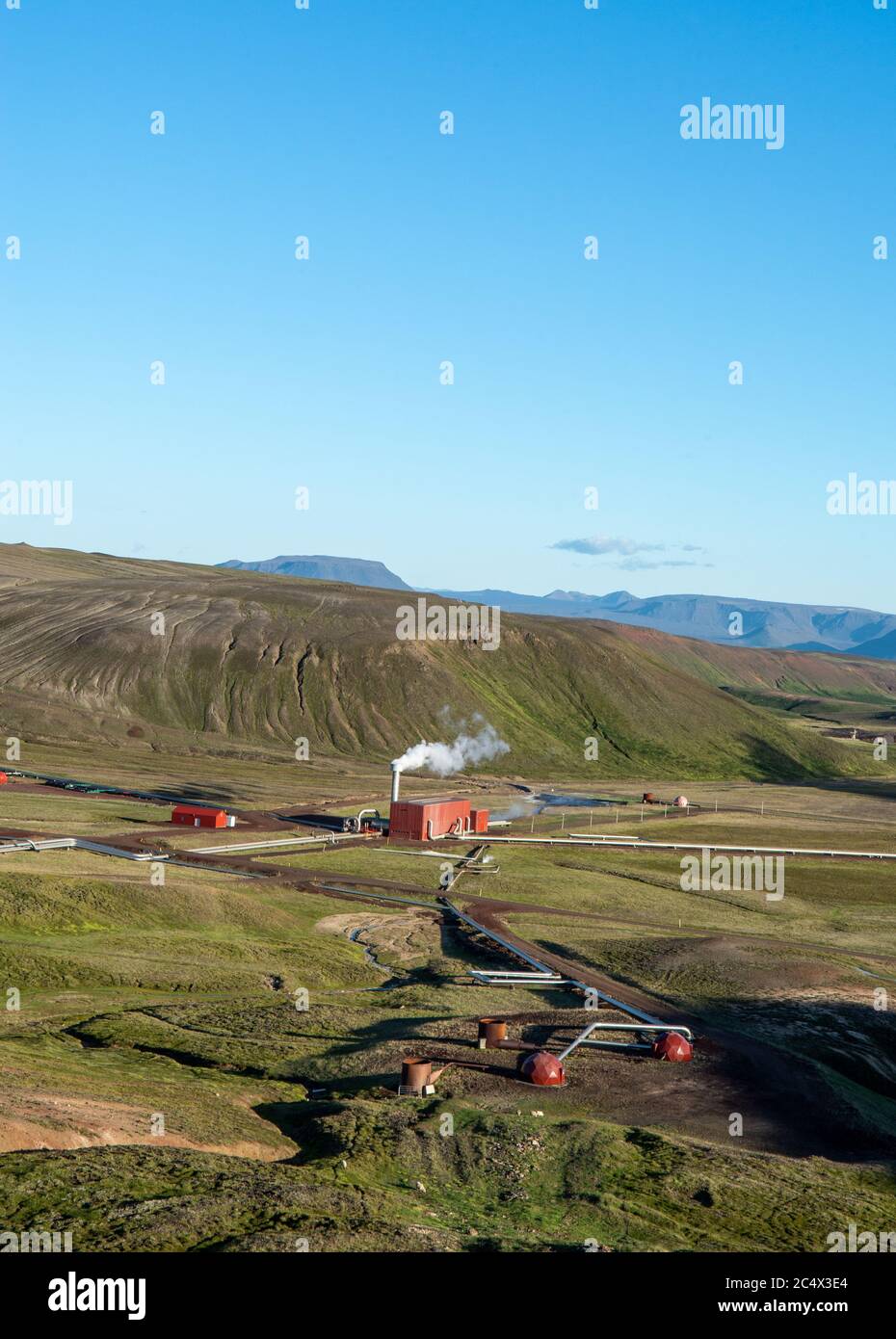 Geothermal power station in Iceland. Generation of ecologically clean ...
