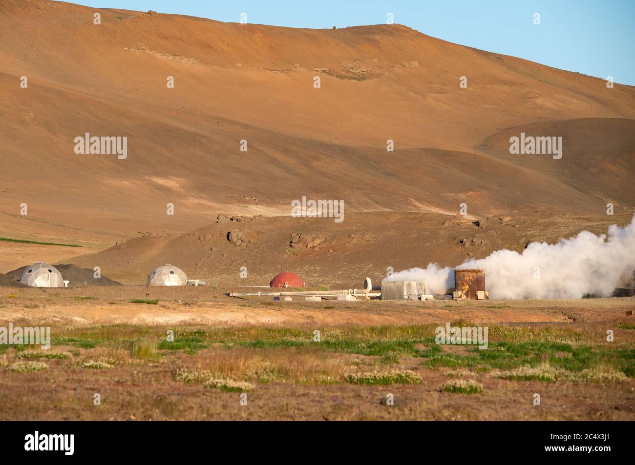 Geothermal power station in Iceland. Generation of ecologically clean ...