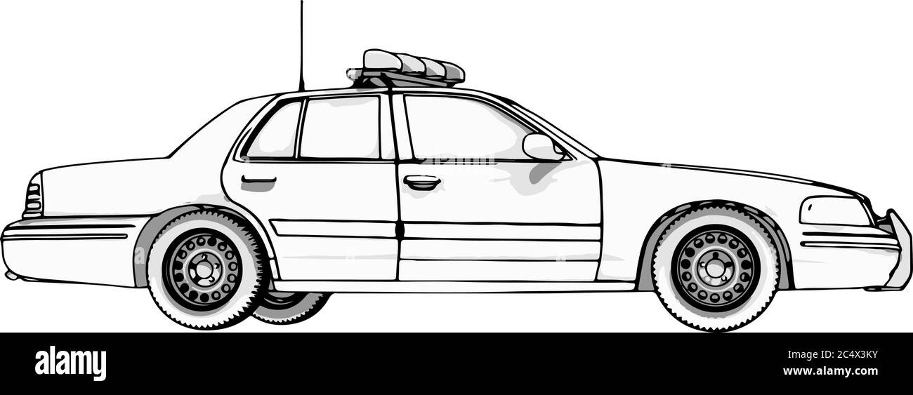 police car sketch vector Stock Vector Image & Art - Alamy