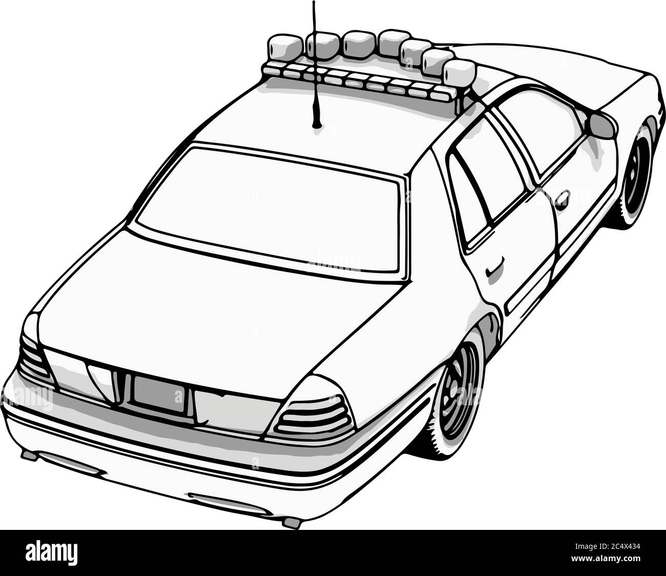 police car sketch vector Stock Vector Image & Art - Alamy