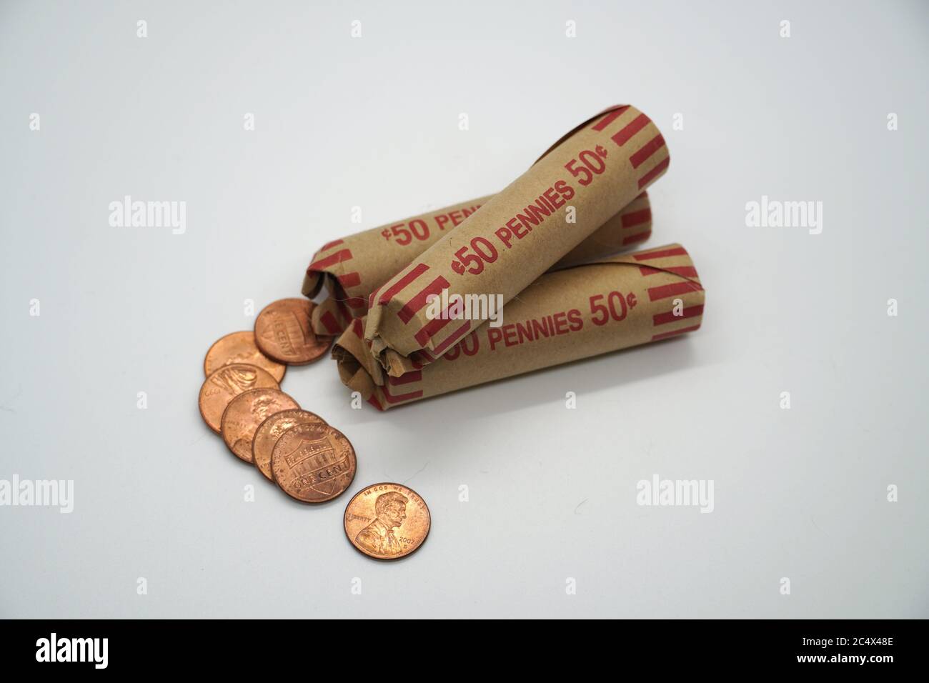 Penny pennies hi-res stock photography and images - Alamy