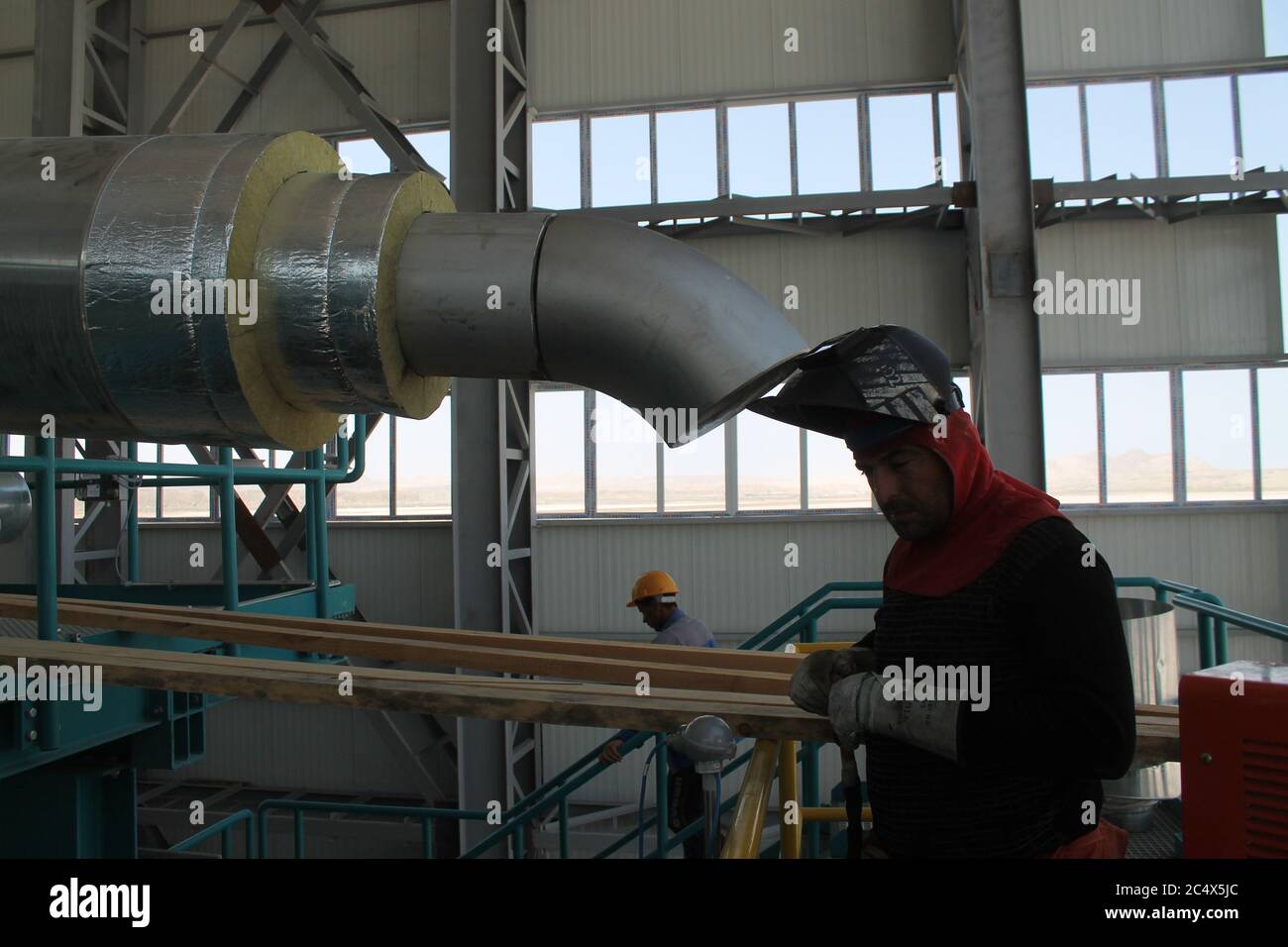 Oil pipes at a petrochemical plant in the production of oil and gas ...