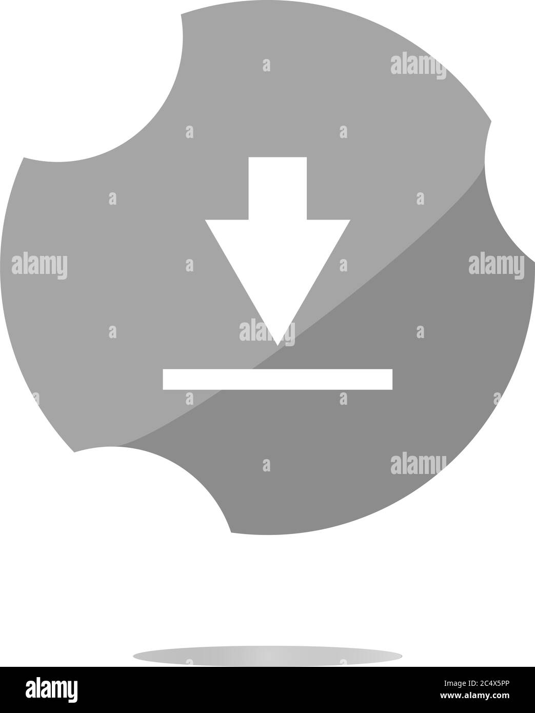 Download icon. Upload button. Load symbol. Modern UI website button ...