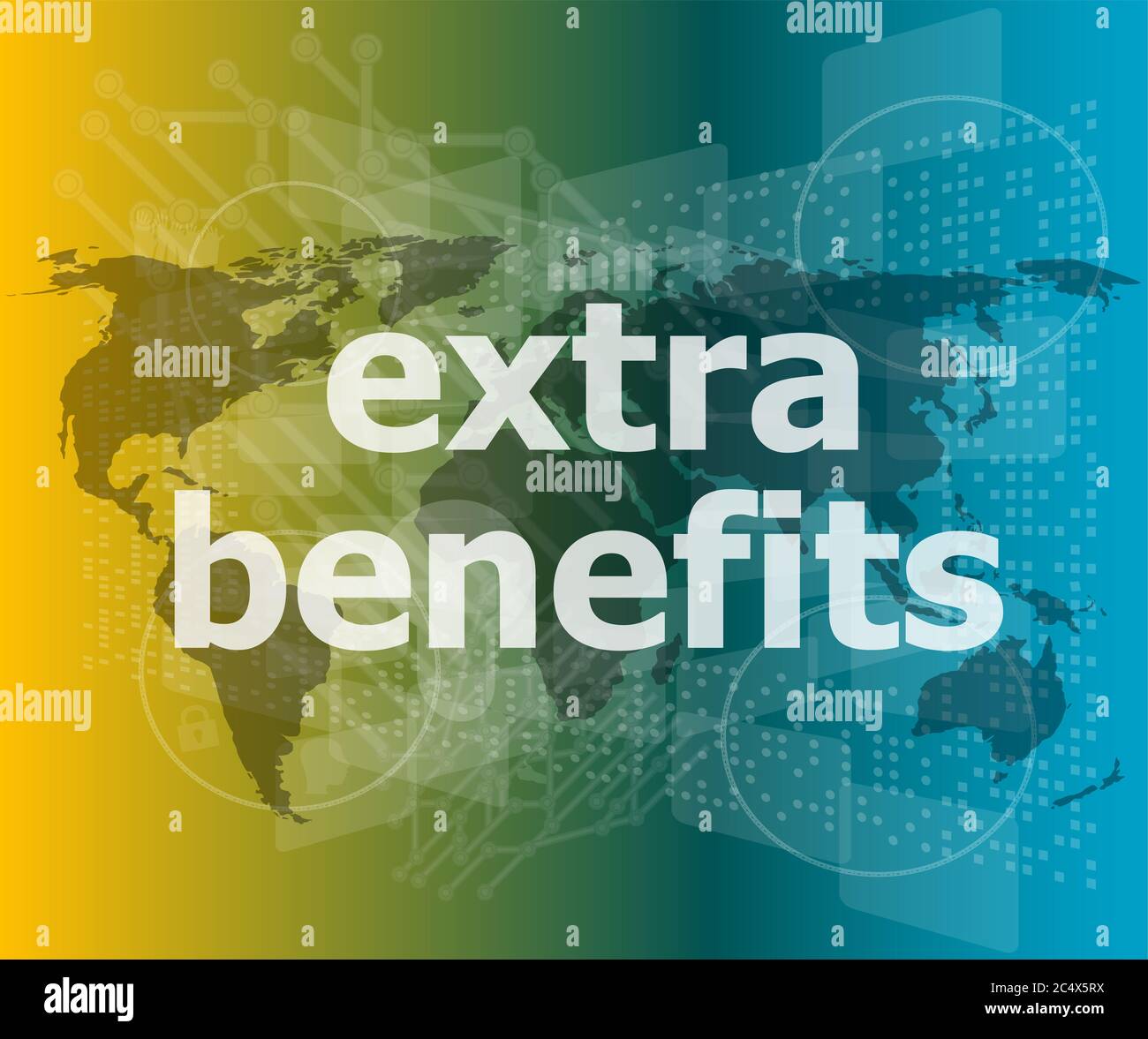 extra benefits slogan poster concept. Financial support message design ...