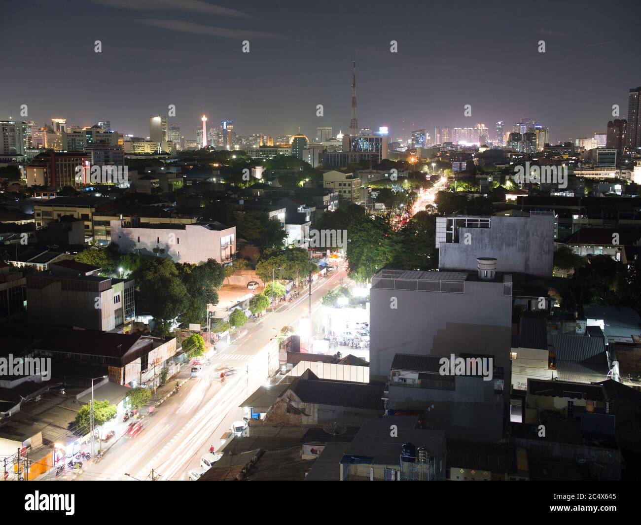 Jakarta night illuminated traffic street hi-res stock photography and ...