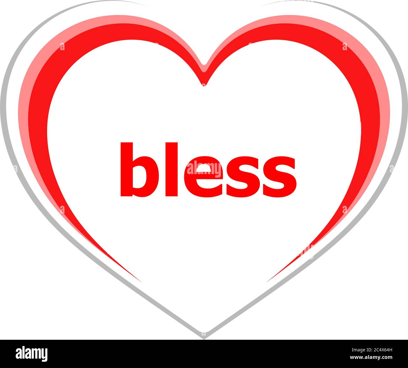 Text Bless. Social concept . Love heart icon button for web services ...