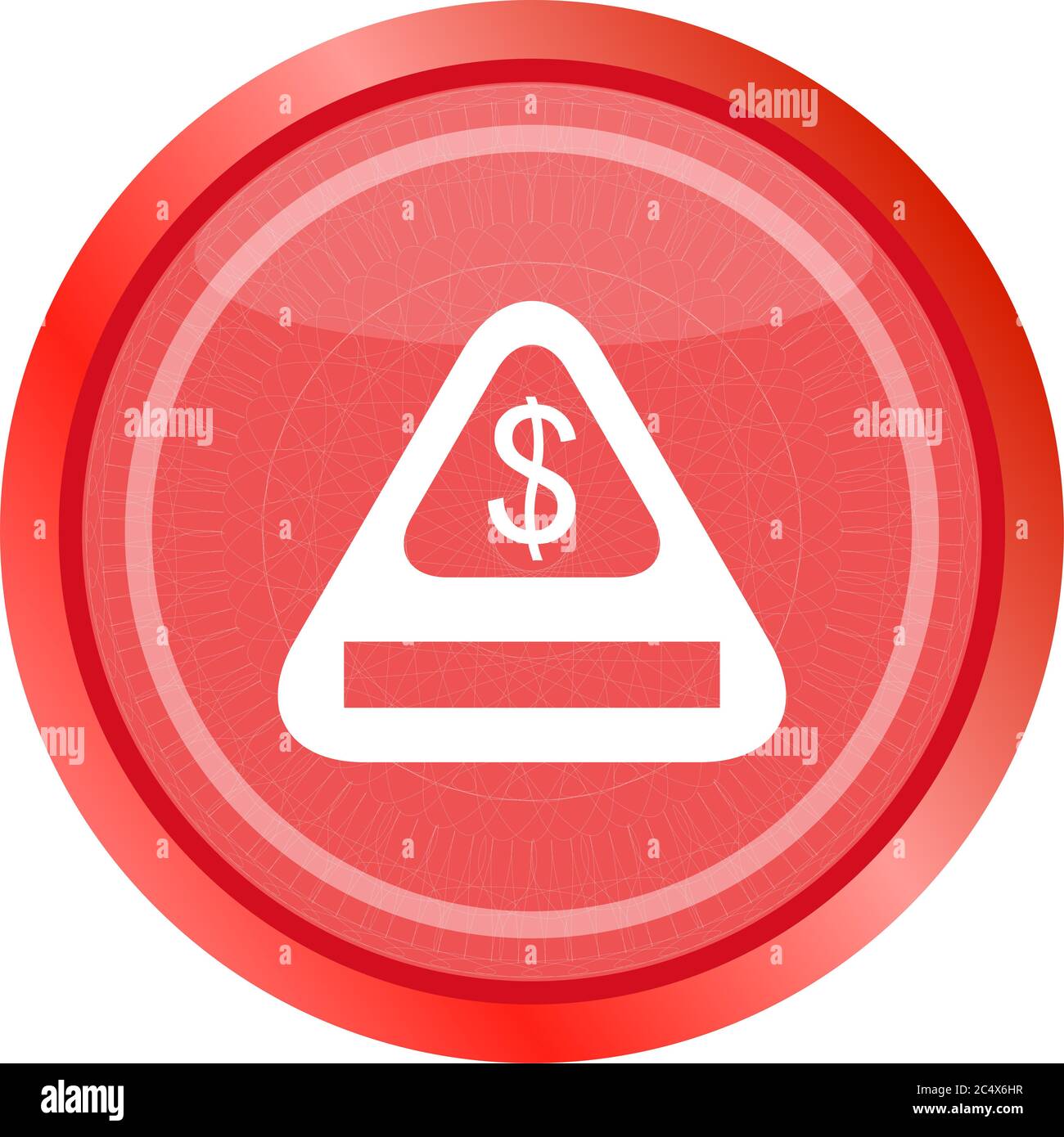 Attention caution sign icon with dollars money sign. warning symbol ...