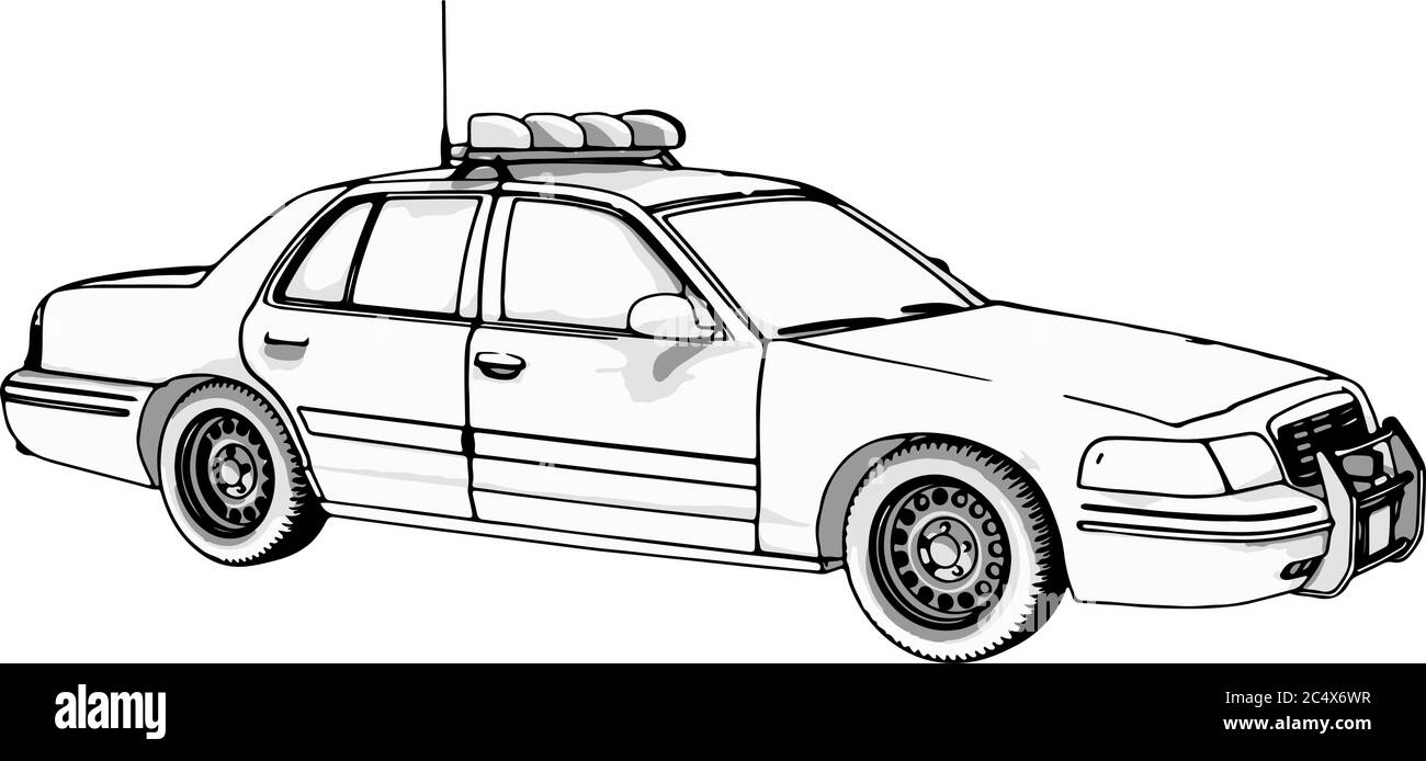 police car sketch vector Stock Vector Image & Art - Alamy