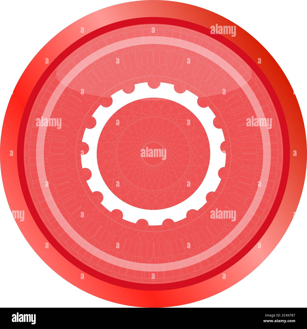 gear web icon, button isolated on white background. gear icon Stock ...