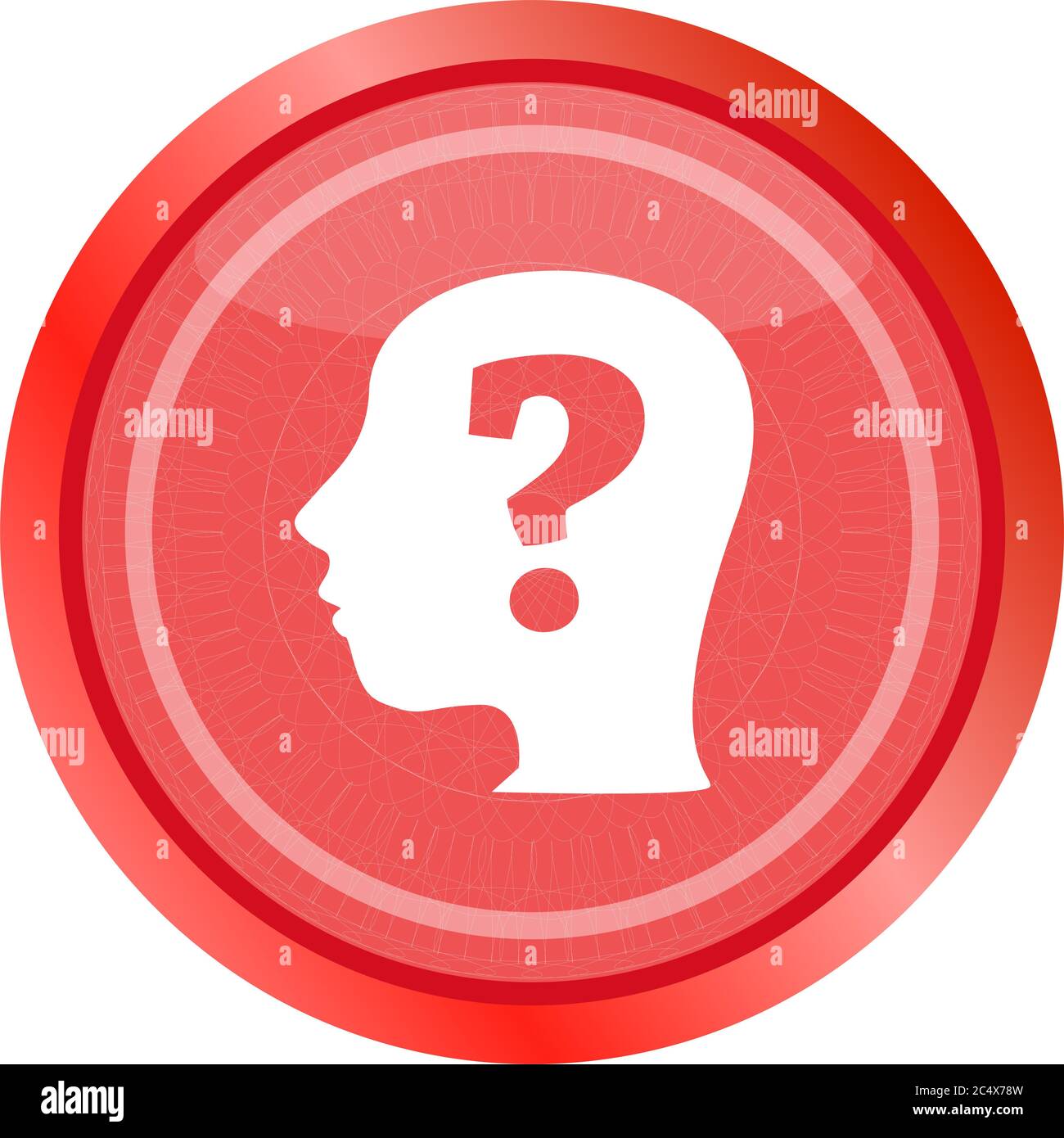 Human head with question mark symbol, web icon. People head icon Stock ...