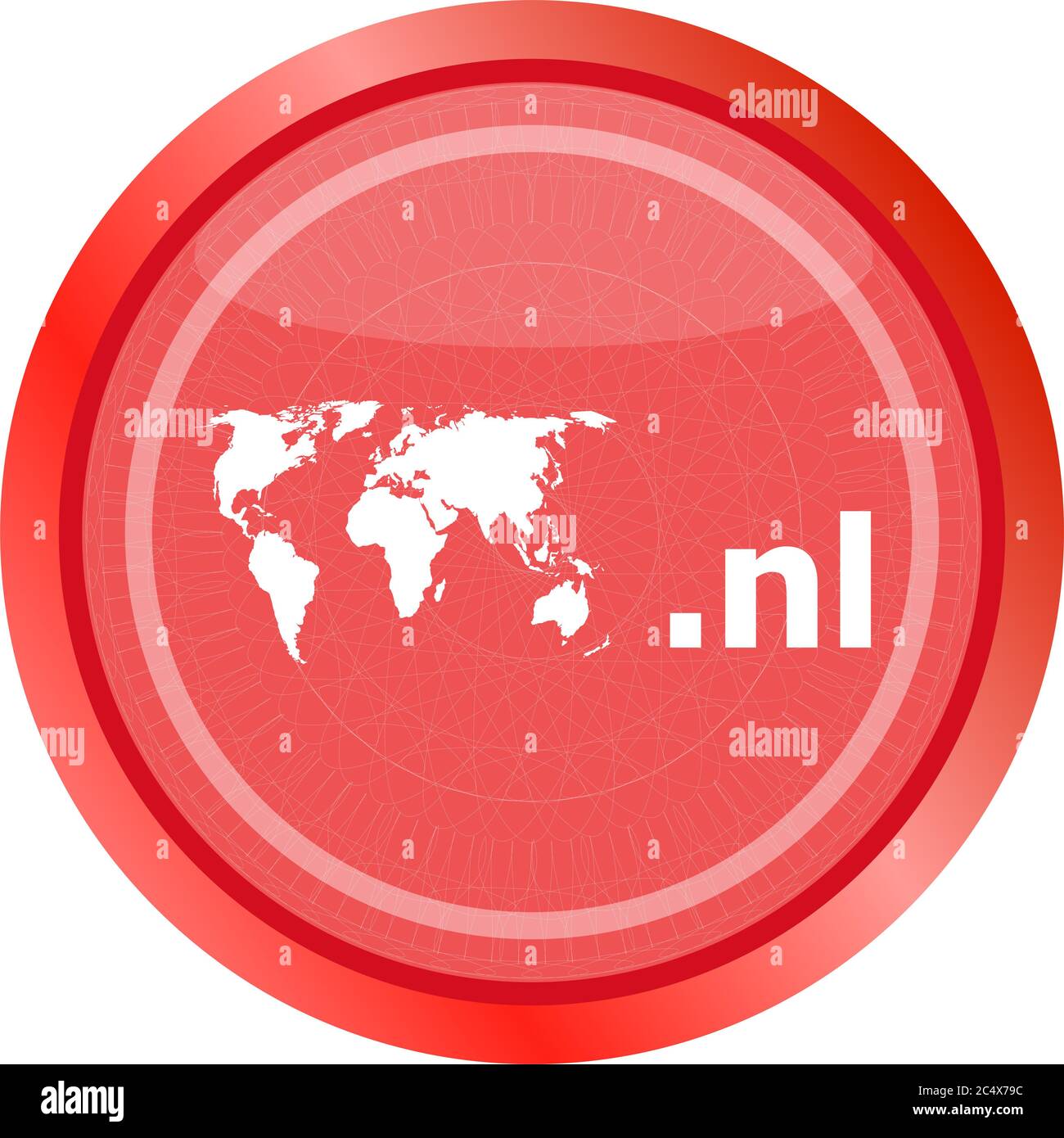 Domain NL sign icon. Top-level internet domain symbol with world map ...