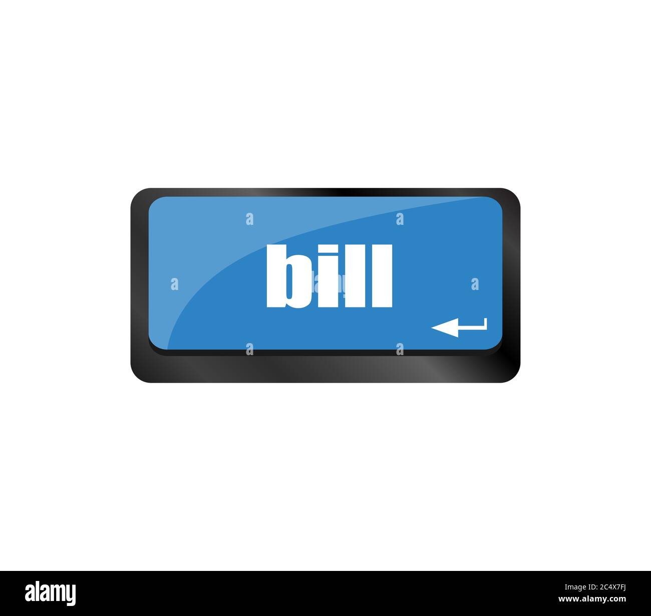 bill button on the keyboard keys. laptop icon. Bill text Stock Photo ...