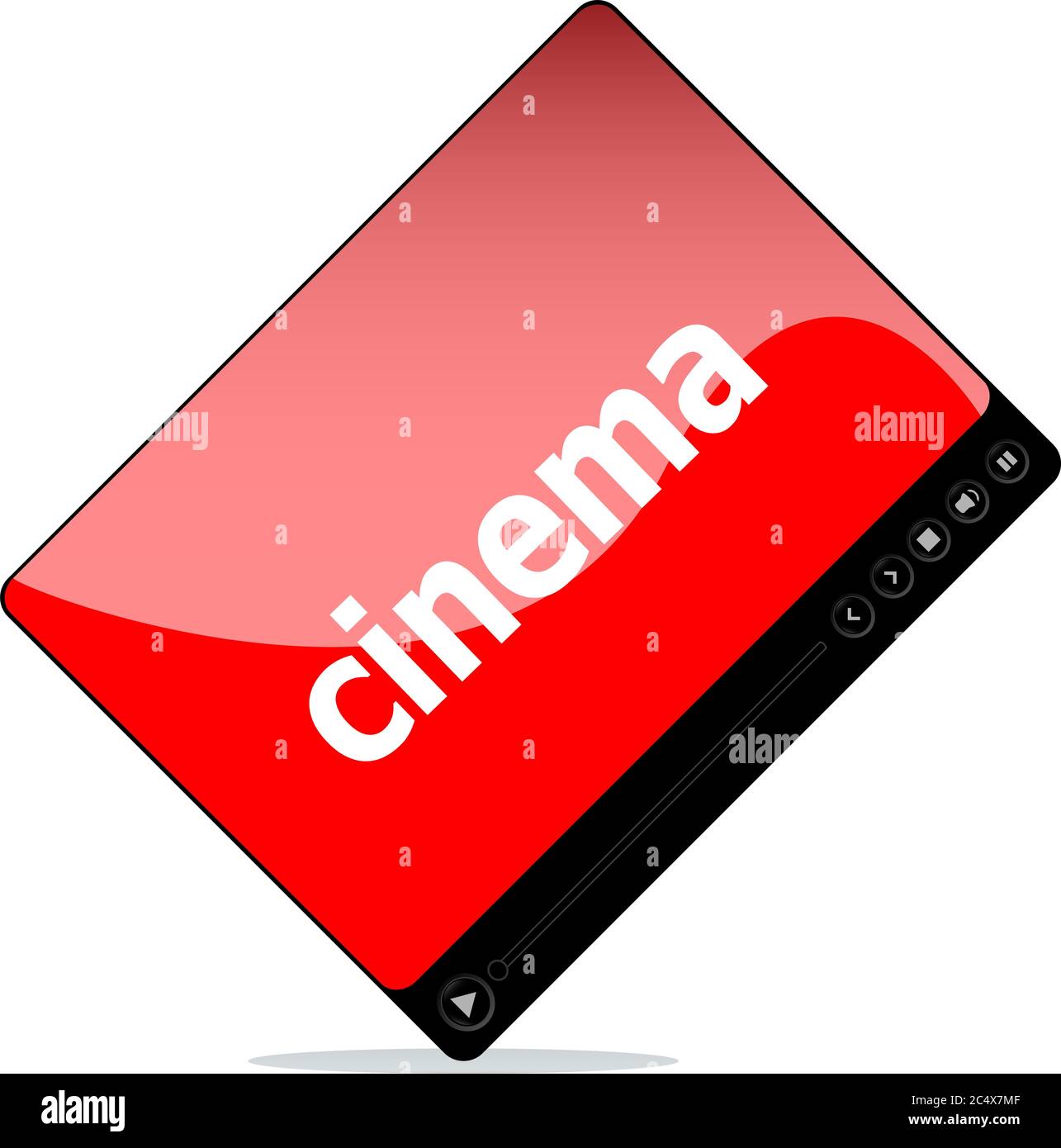 cinema on media player interface . isolated on white Stock Photo - Alamy