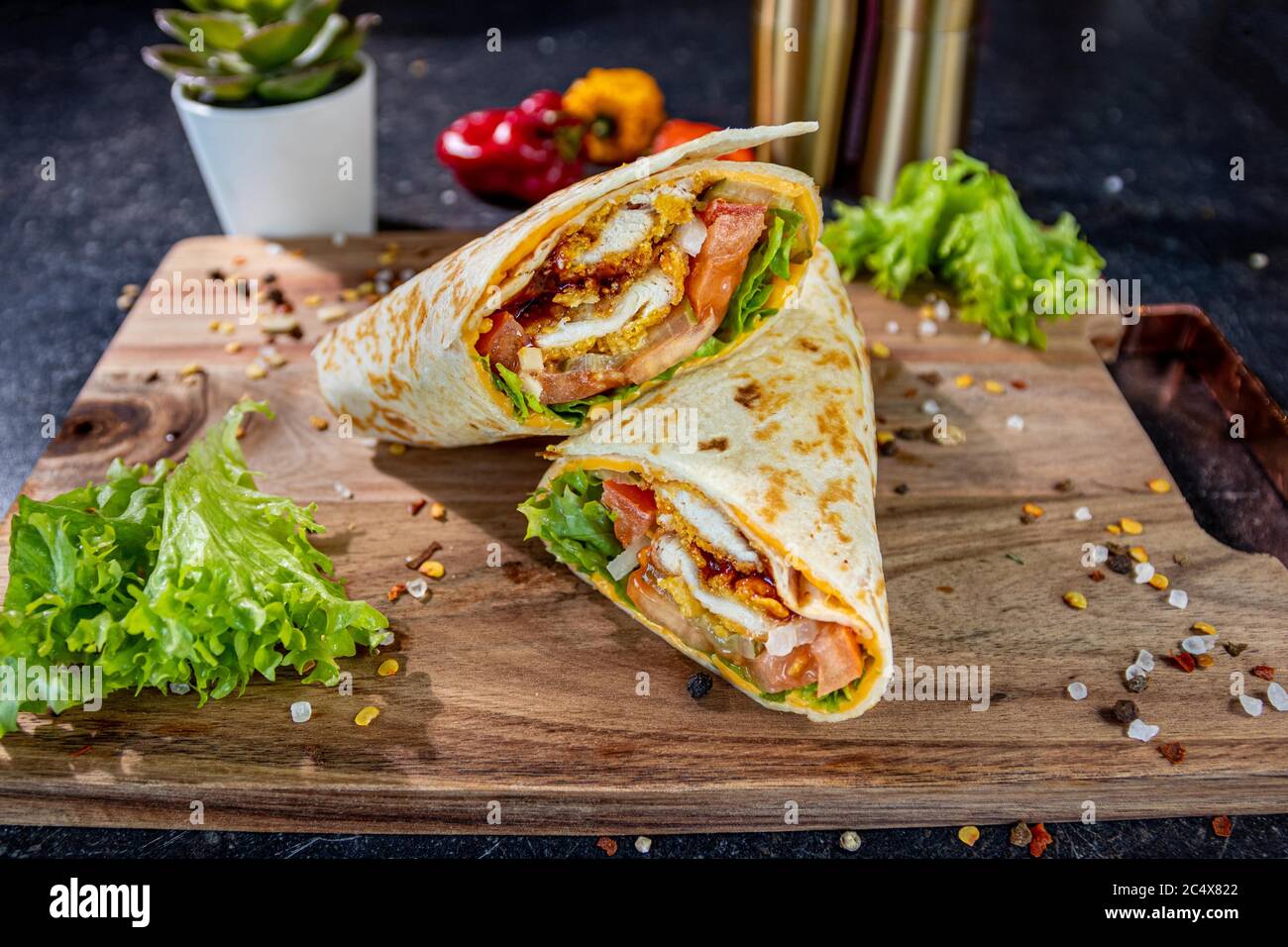 Vegetable and cheese wrap hi-res stock photography and images - Alamy