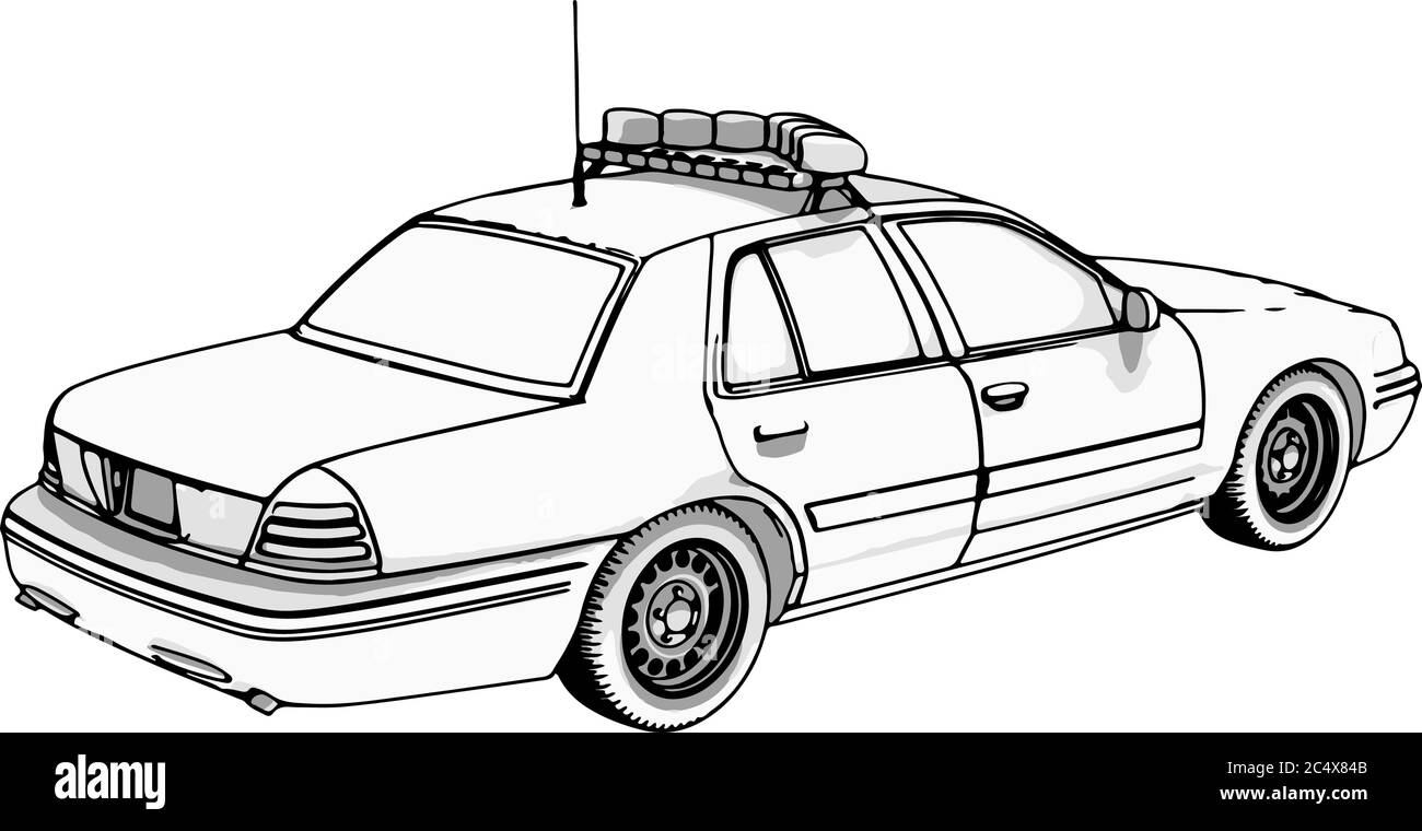 police car sketch vector Stock Vector Image & Art - Alamy