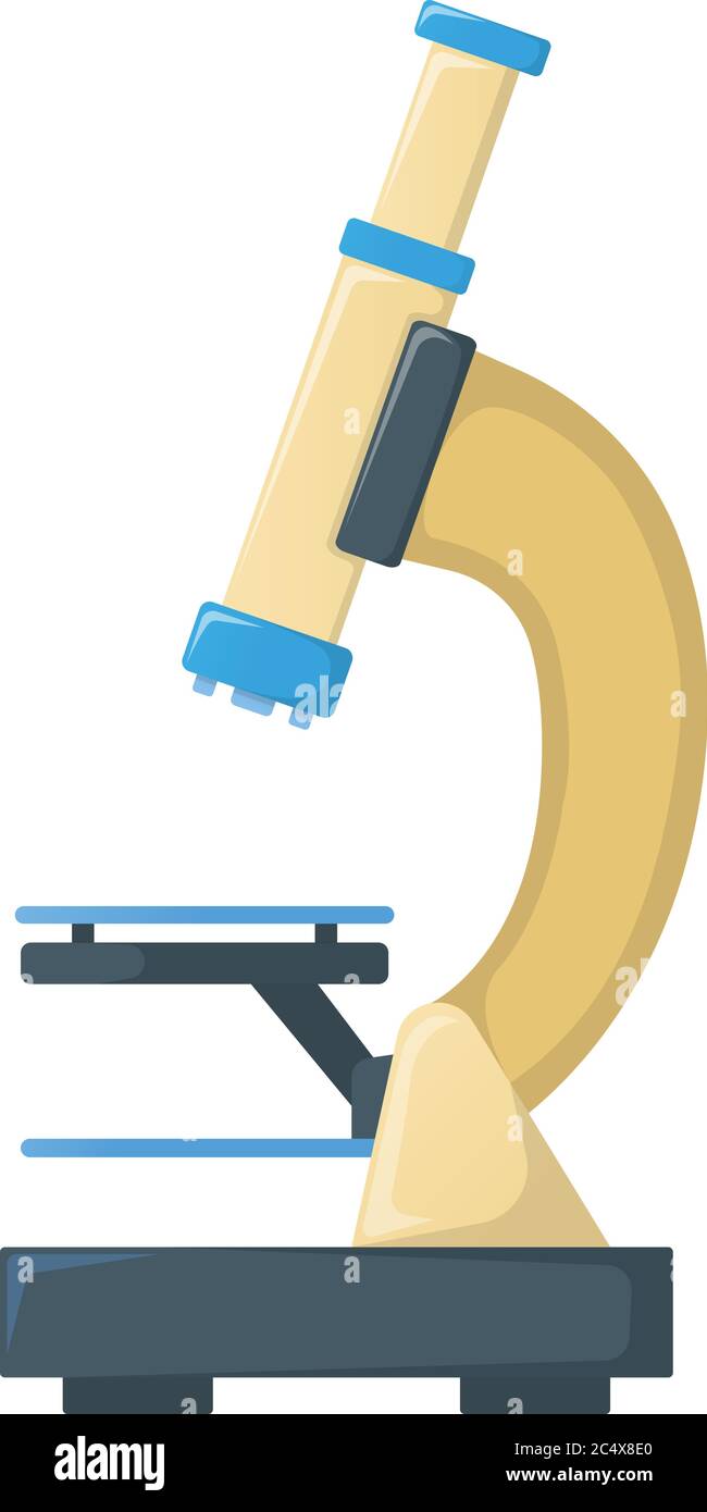 Microscope icon isolated on white, cartoon vector illustration. Welcome ...