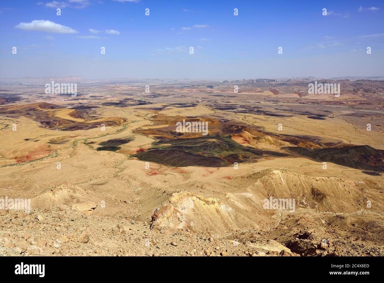 Makhtesh Ramon is a geological feature of Israel's Negev desert Stock ...