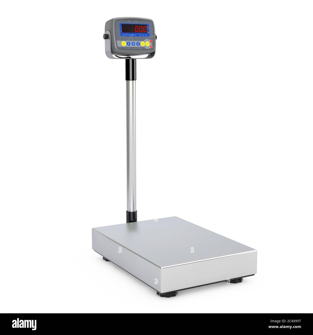 Warehouse Digital Cargo Scales on a white background. 3d Rendering ...