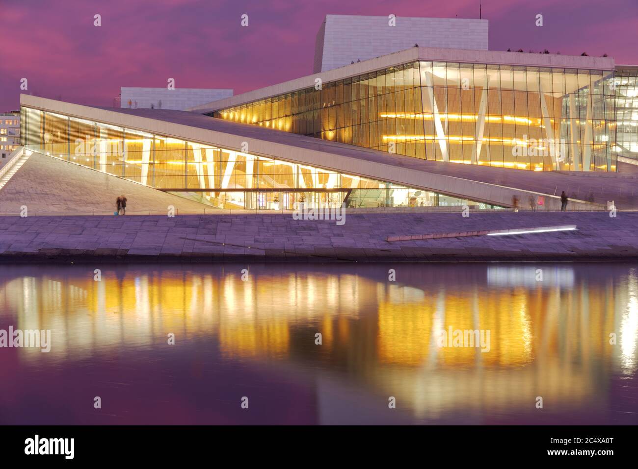 Opera house at sunset in Oslo, Norway Stock Photo - Alamy