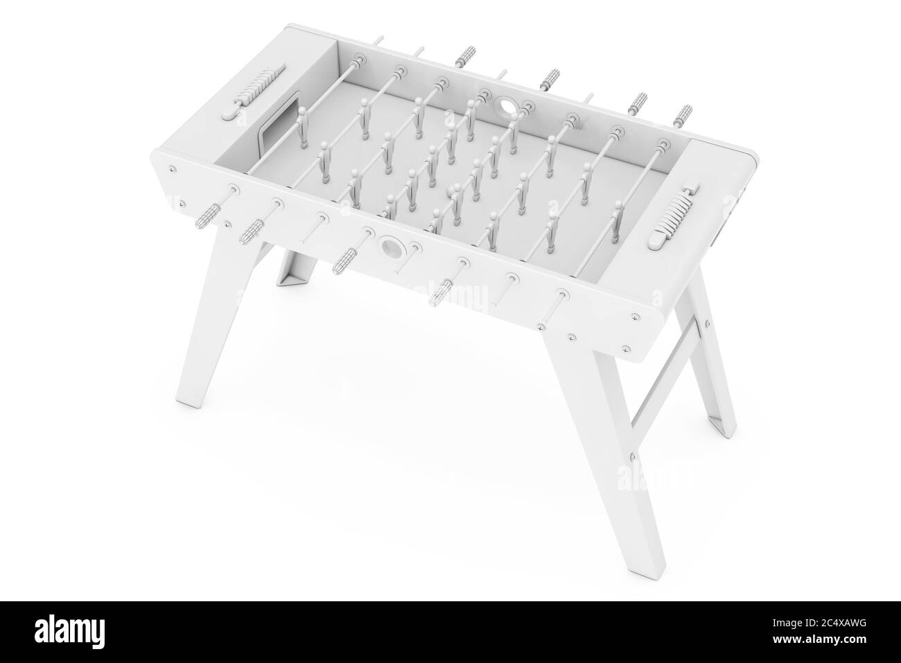 Soccer Table Football Game in Clay Style on a white background. 3d ...