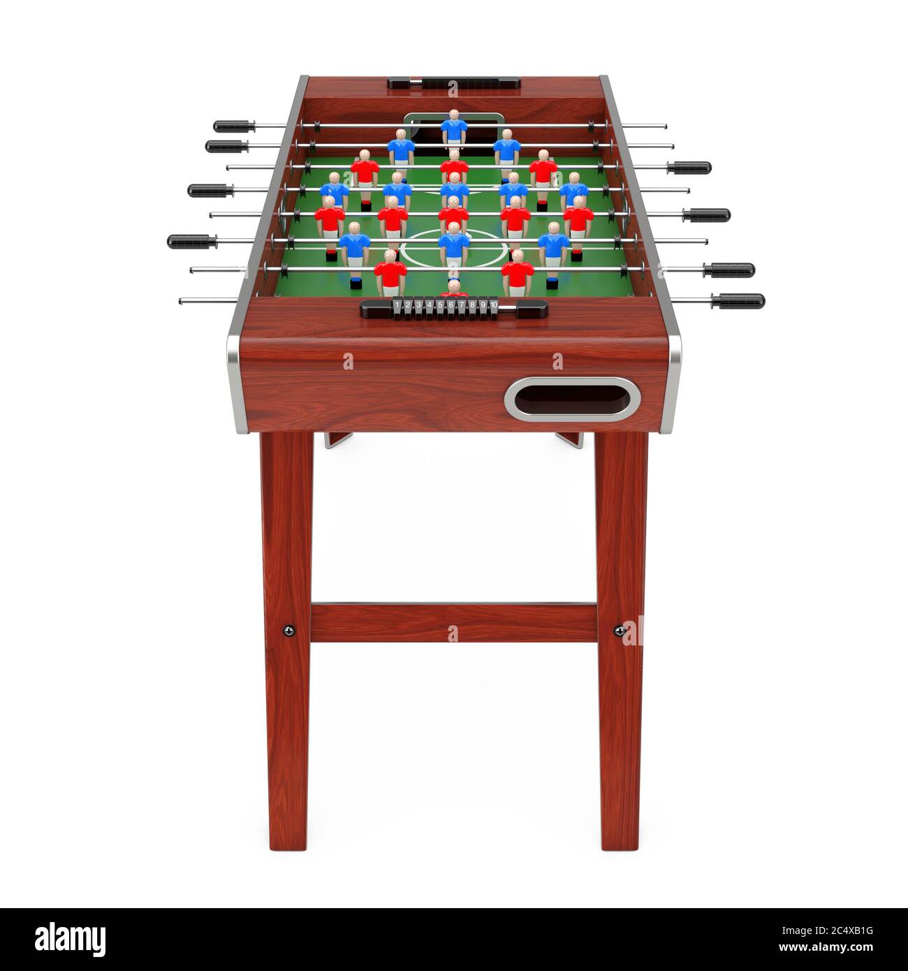 Soccer Table Football Game on a white background. 3d Rendering Stock ...