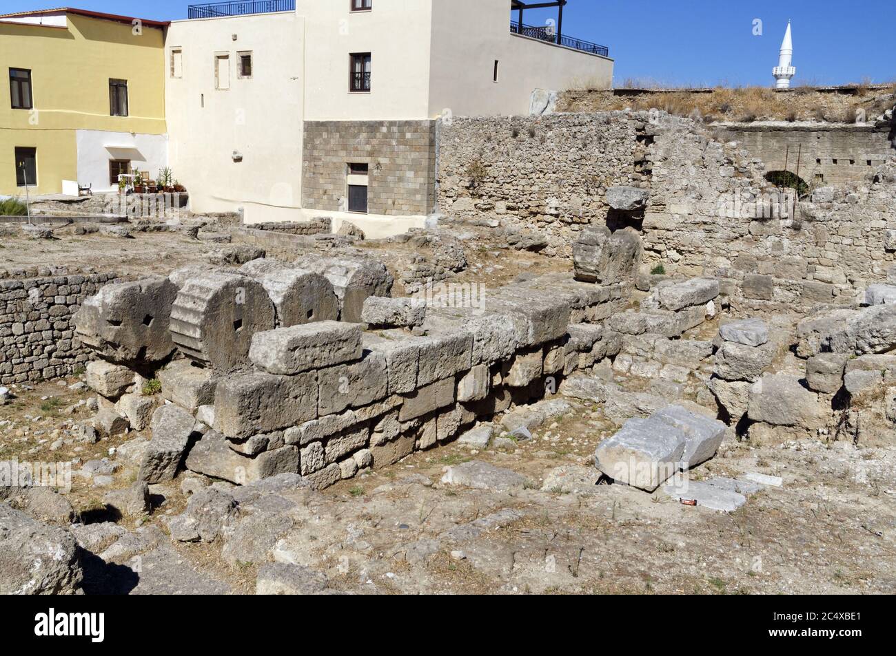 Byzantine fortification wall, Konti Square, Rhodes Old Town, Rhodes ...