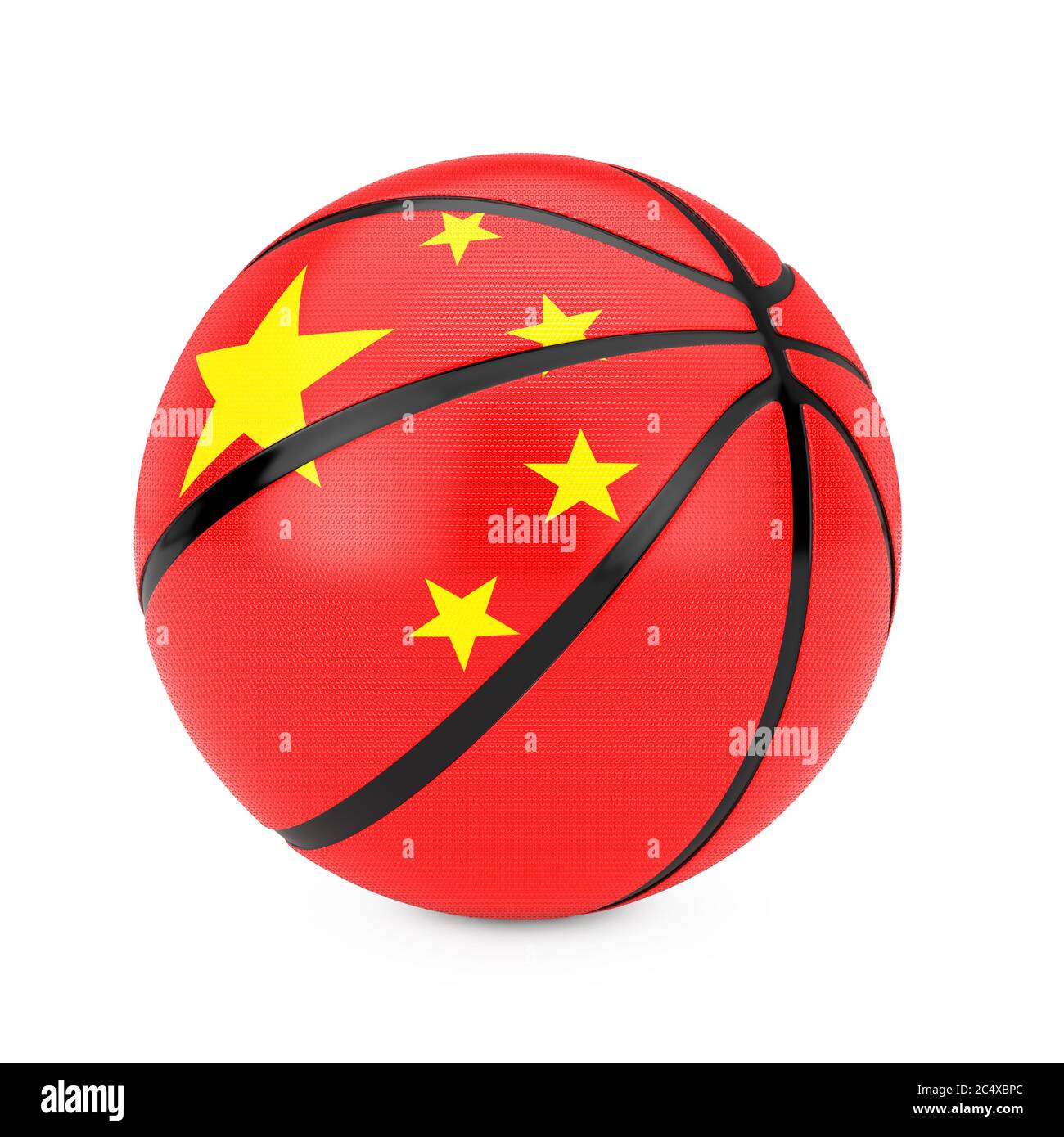 Basketball Ball with China Flag on a white background. 3d Rendering ...