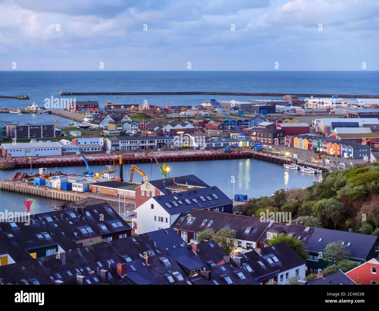 inland port and south port, Helgoland island, district Pinneberg ...